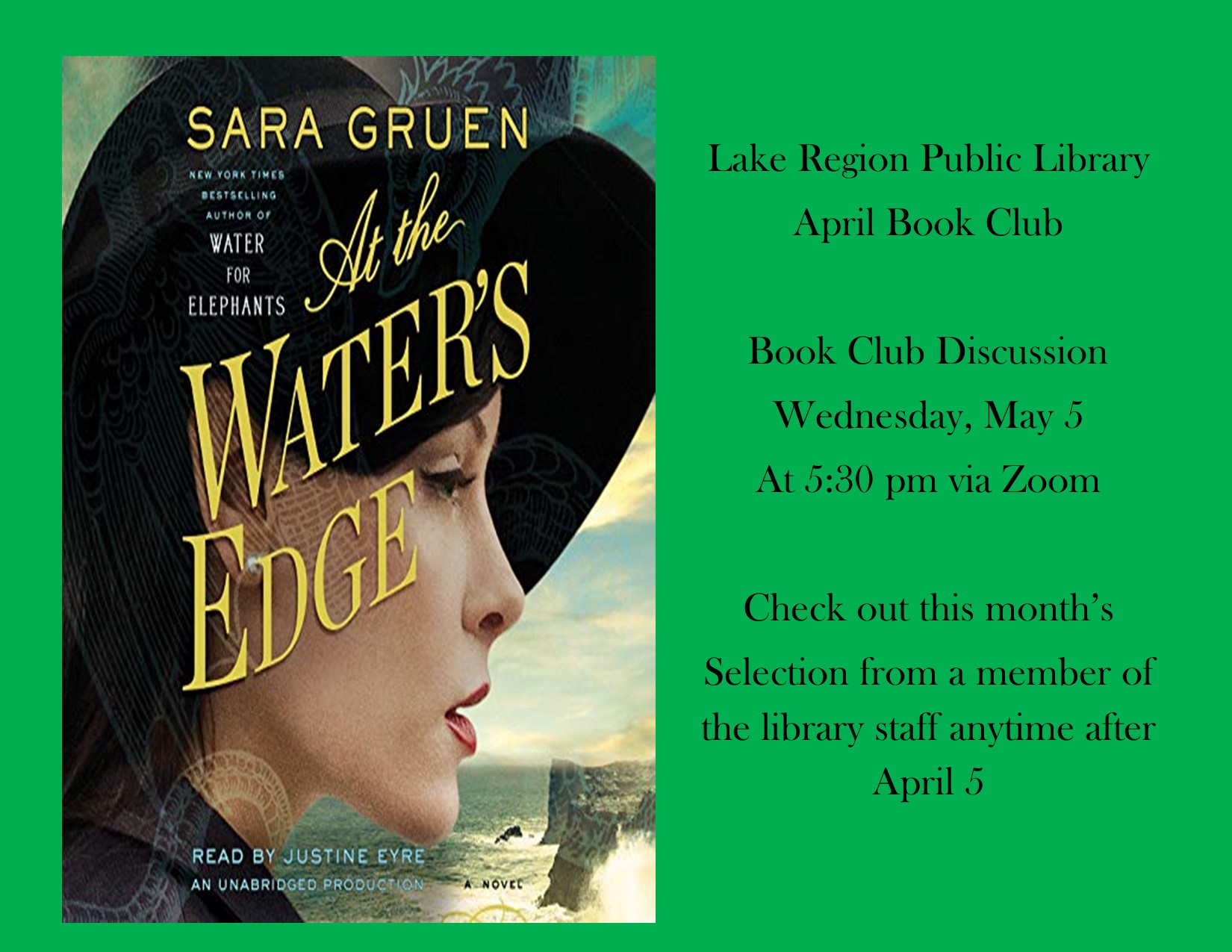 May book club 2021 | Lake Region Public Library